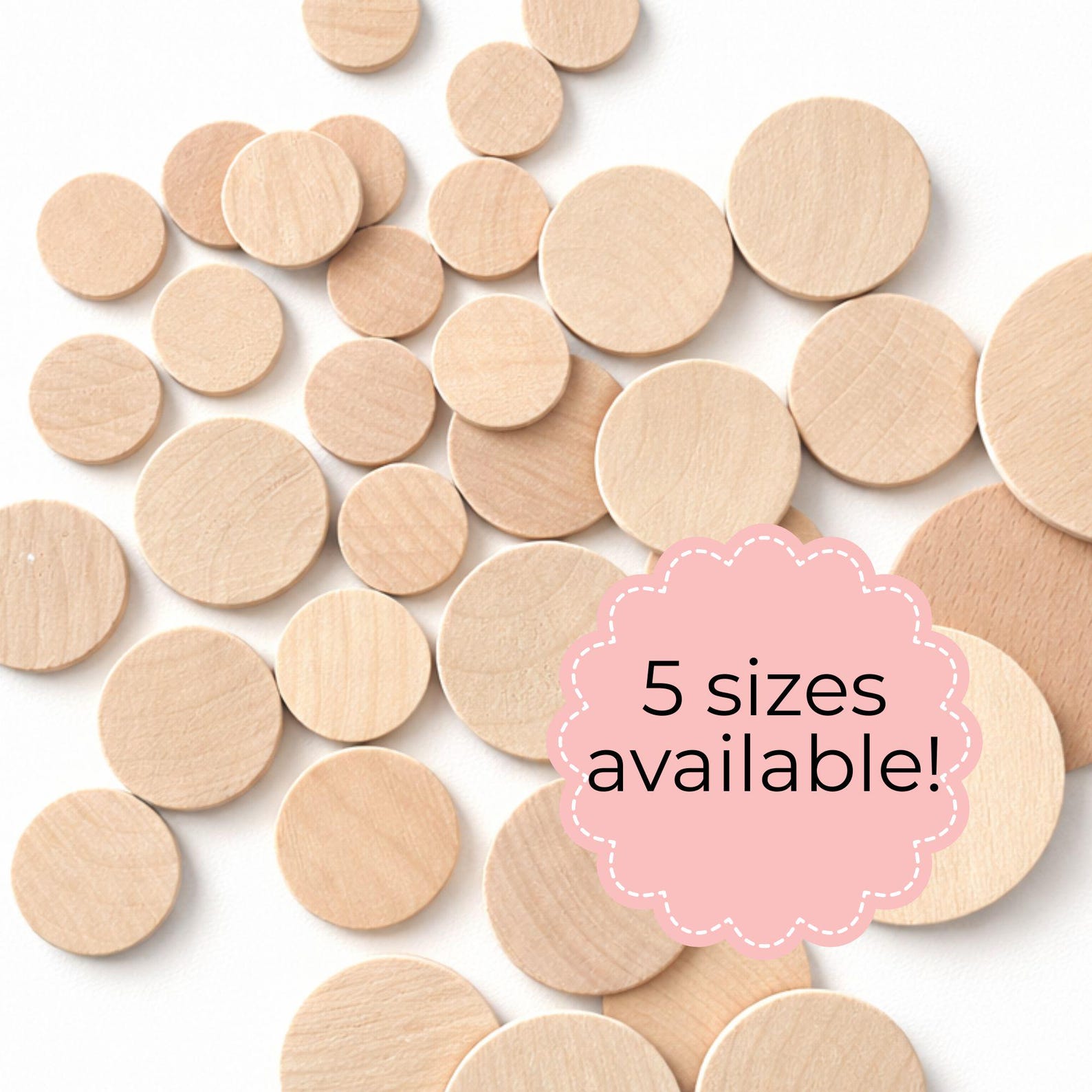 50 Blank Wooden Token Wood Coins Blank Wood Token for Kids Reward Token ...