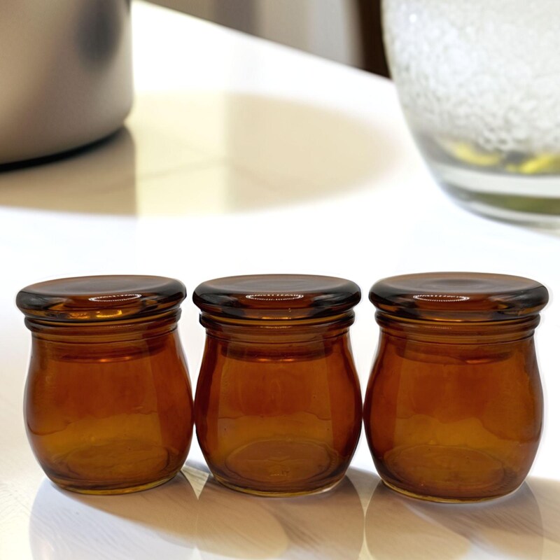 Amber Glass Jar - Etsy