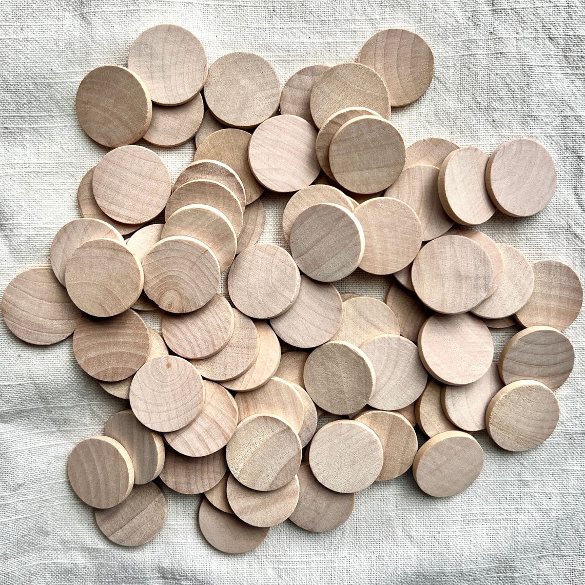 50 Blank Wooden Token Wood Coins Blank Wood Token for Kids Reward Token ...