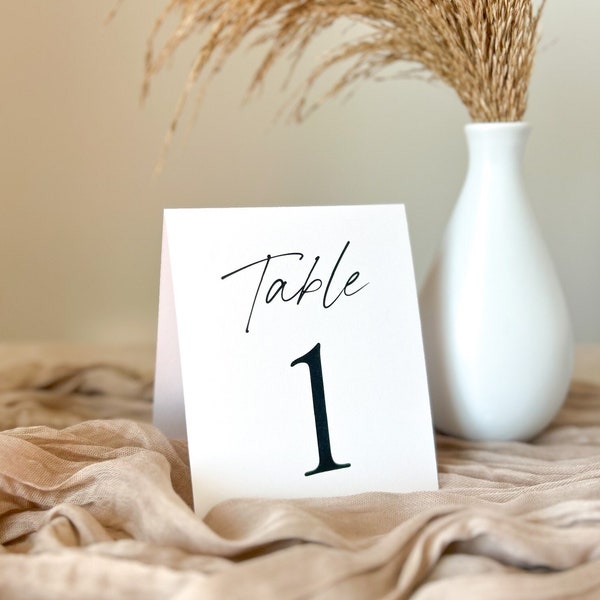 Wedding Folded Table Numbers - Etsy