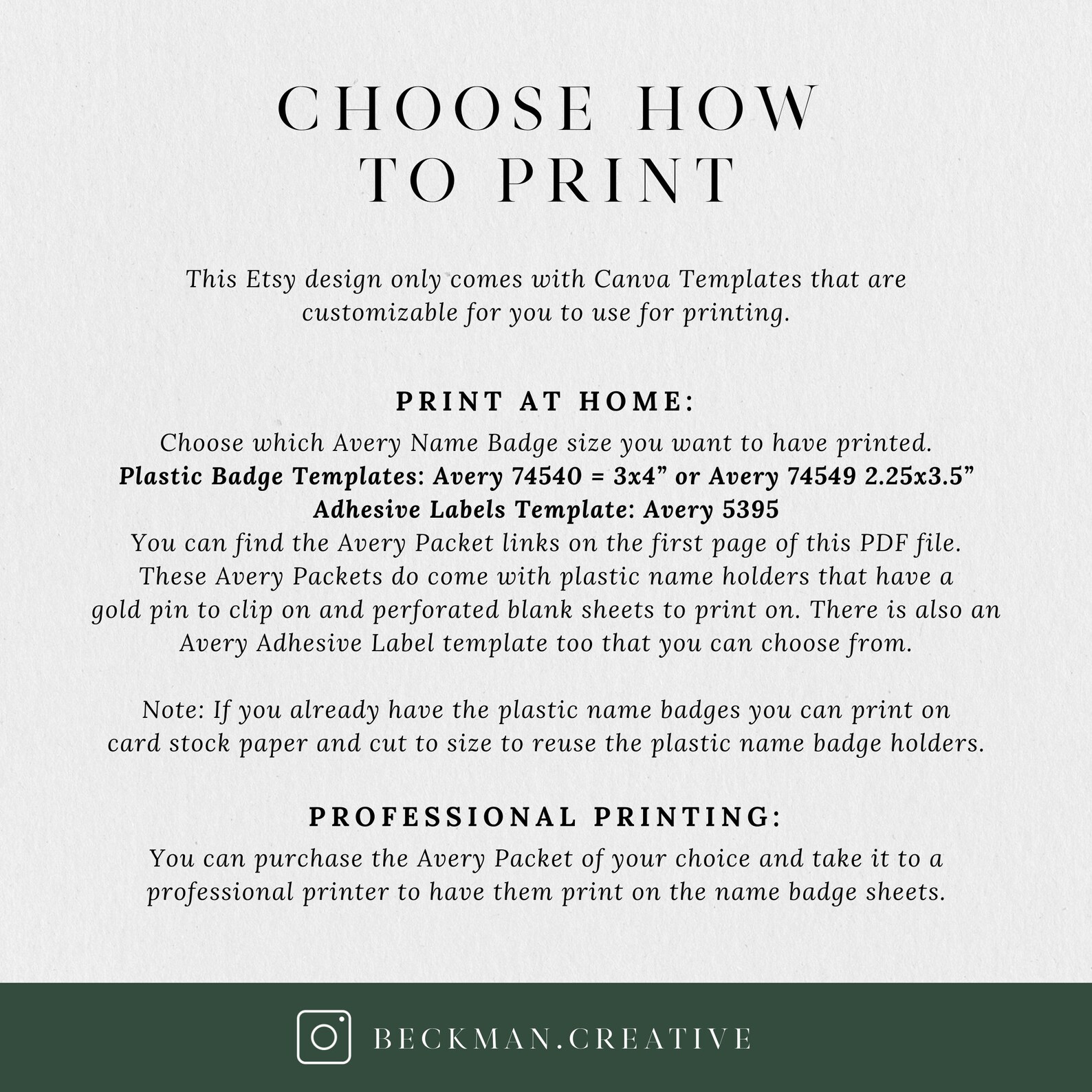 Customizable Name Badge Canva Templates: Avery Compatible (digital ...