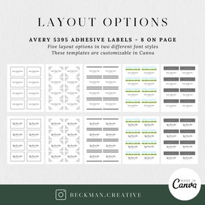 Customizable Name Badge Canva Templates: Avery Compatible (digital ...