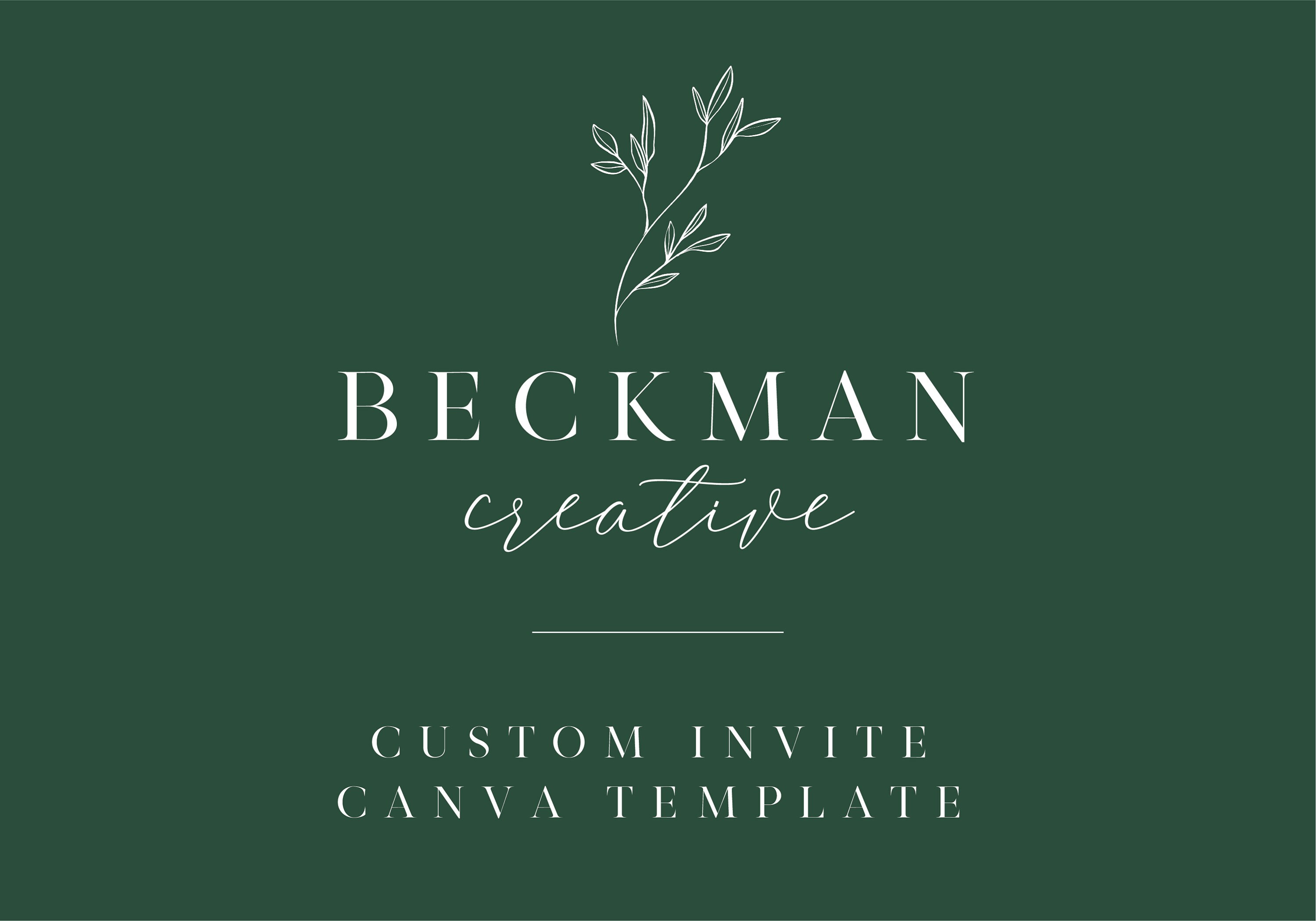 Custom Invite Canva Template | Customized Card Design | for ONE (1 ...