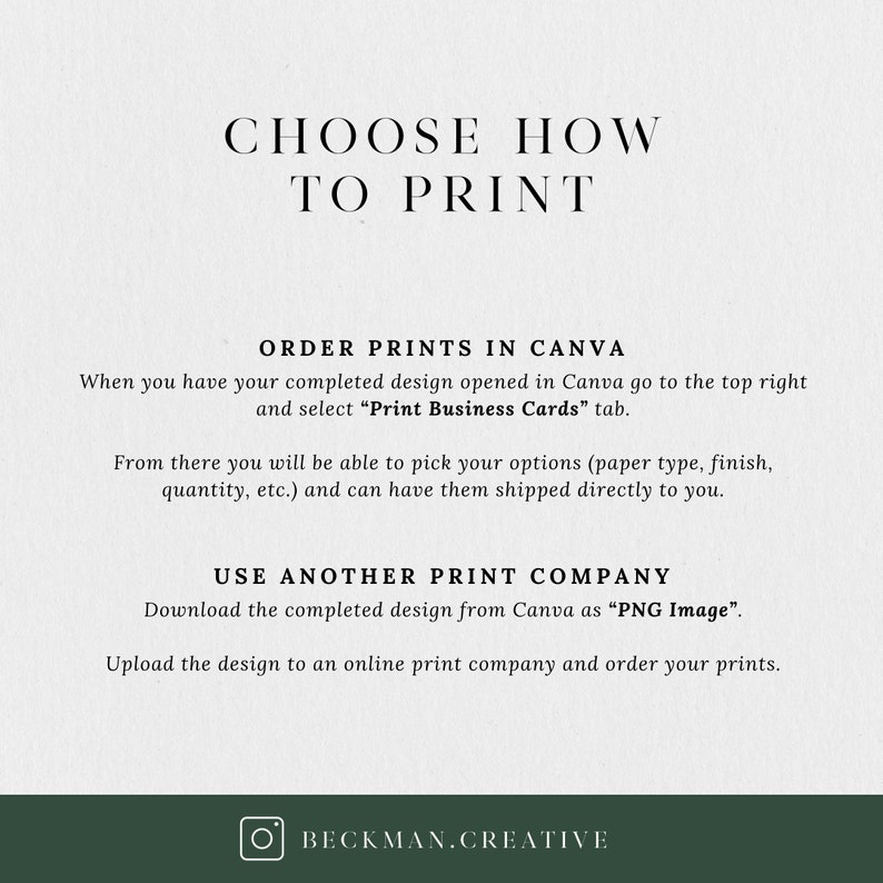 Custom Business Card Canva Template Customized Business Card for ONE 1 ...