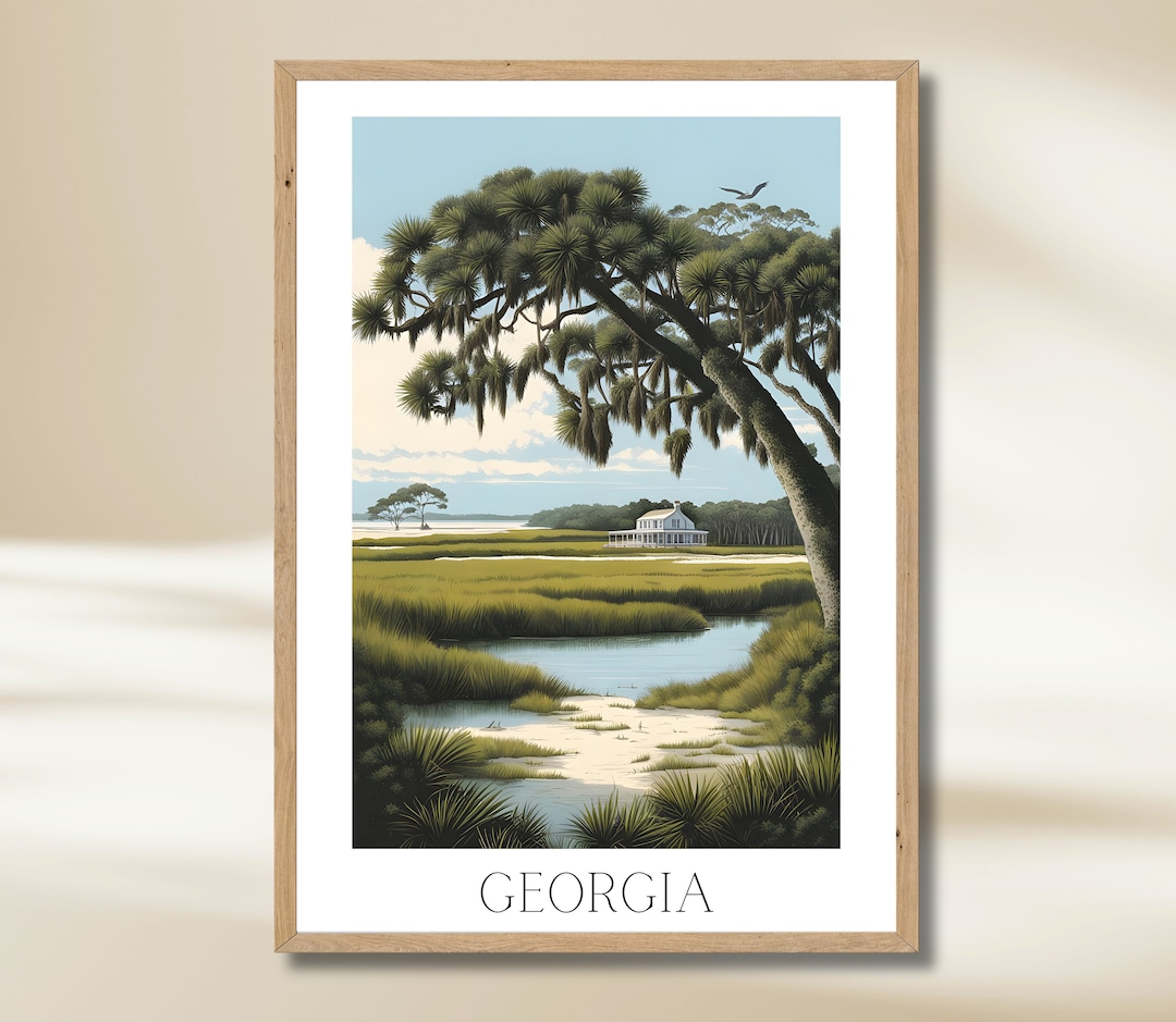 Georgia Travel Poster, Georgia Wall Art, High-quality Digital Art Print ...