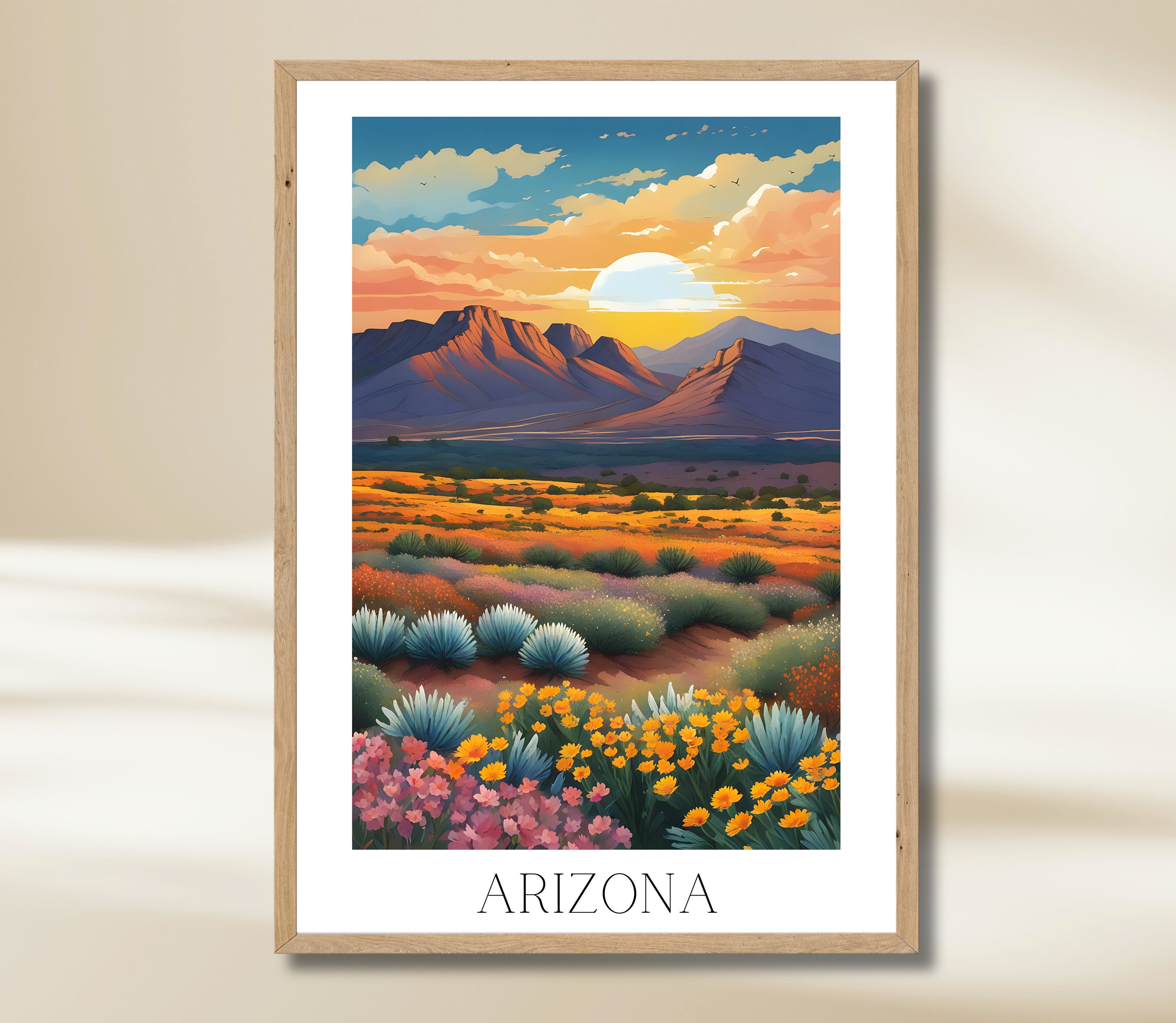 Arizona Travel Poster, Arizona Print, Arizona Wall Art, Arizona Gifts ...