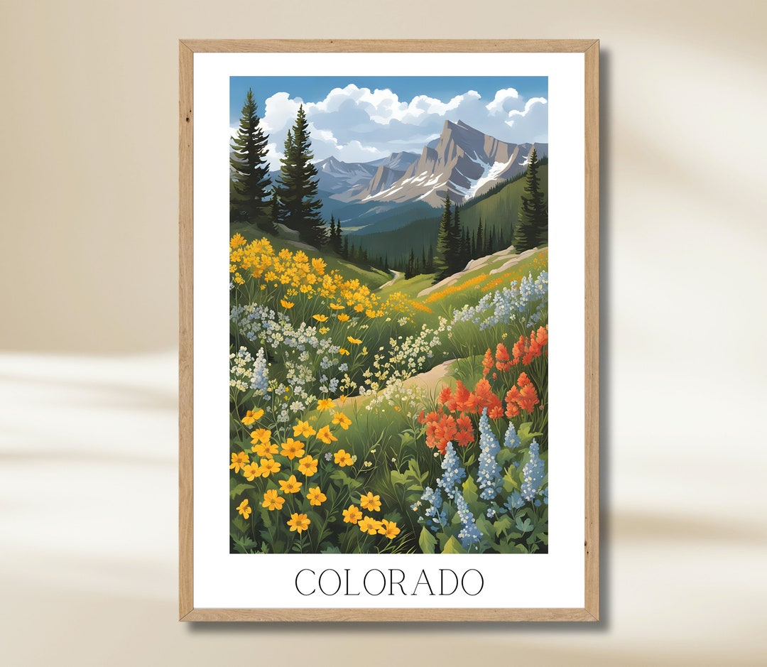 Colorado Mountains Poster, Colorado Wall Art, Home Decor, Travel Poster ...