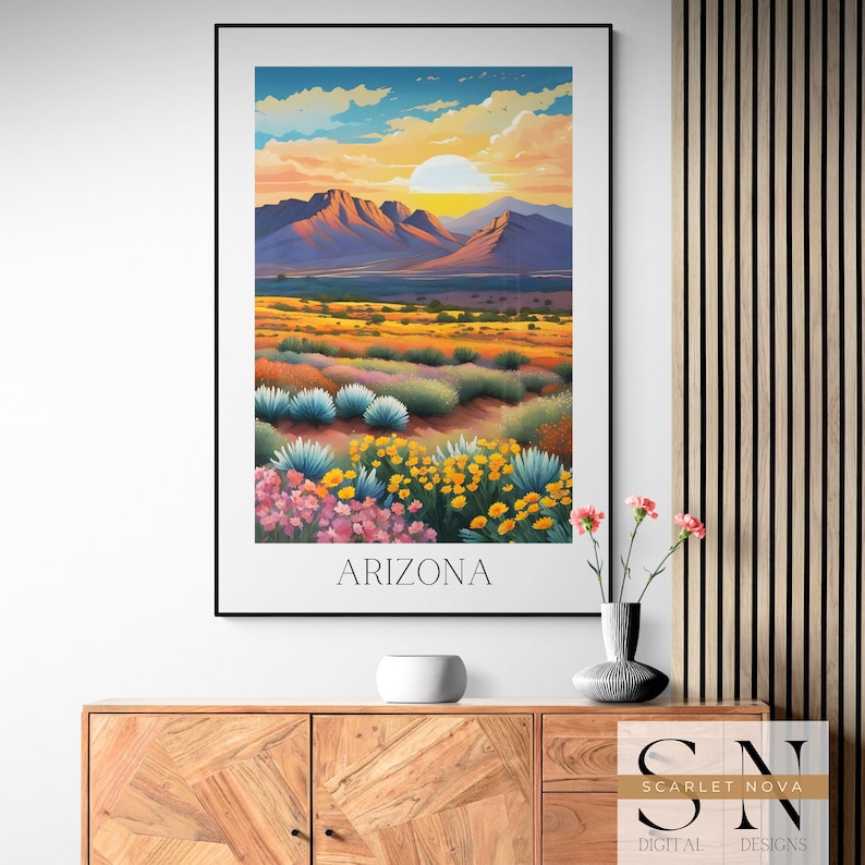 Arizona Travel Poster, Arizona Print, Arizona Wall Art, Arizona Gifts ...
