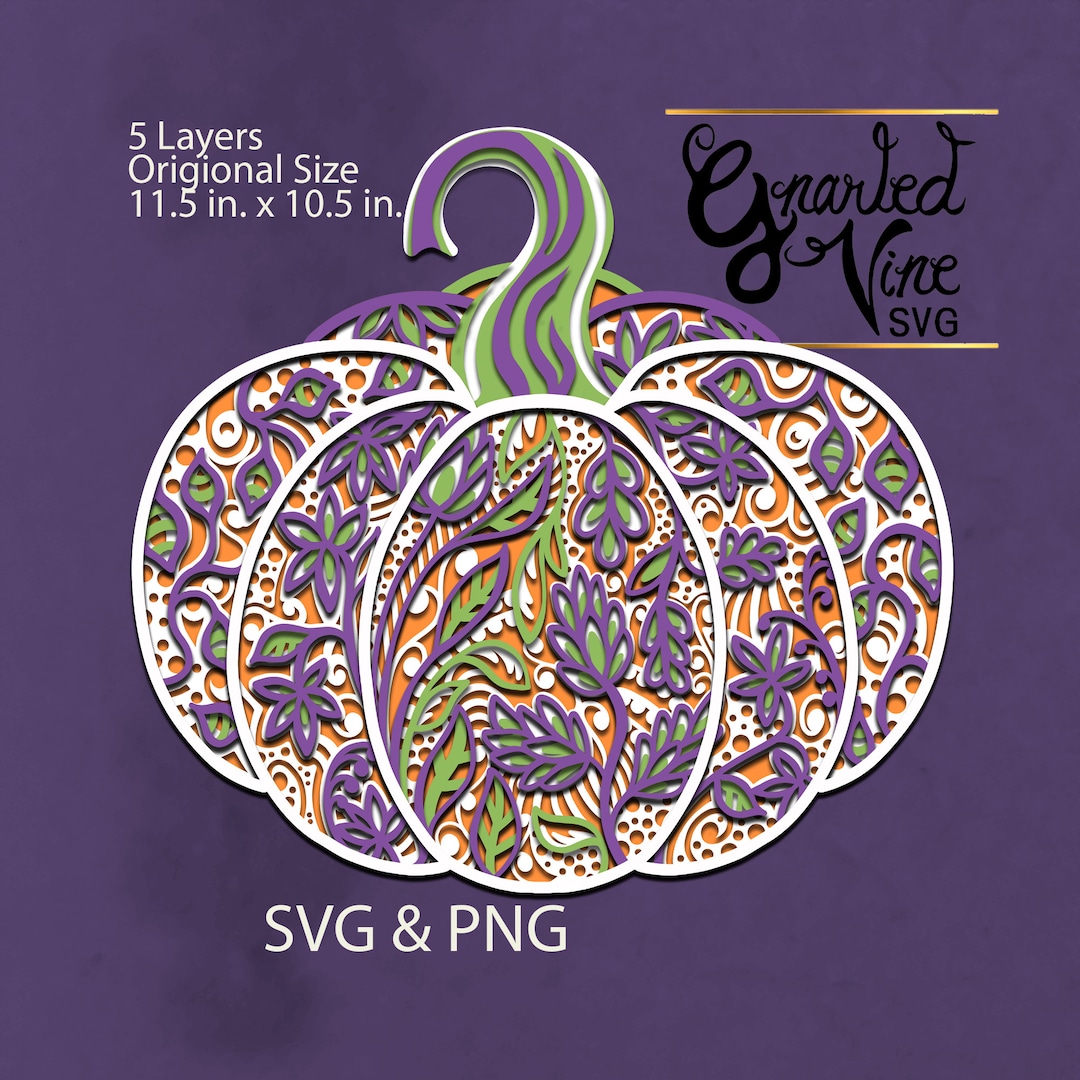 Fall Pumpkin SVG PNG Autumn Cut File for Lasers Cricut Glowforge ...