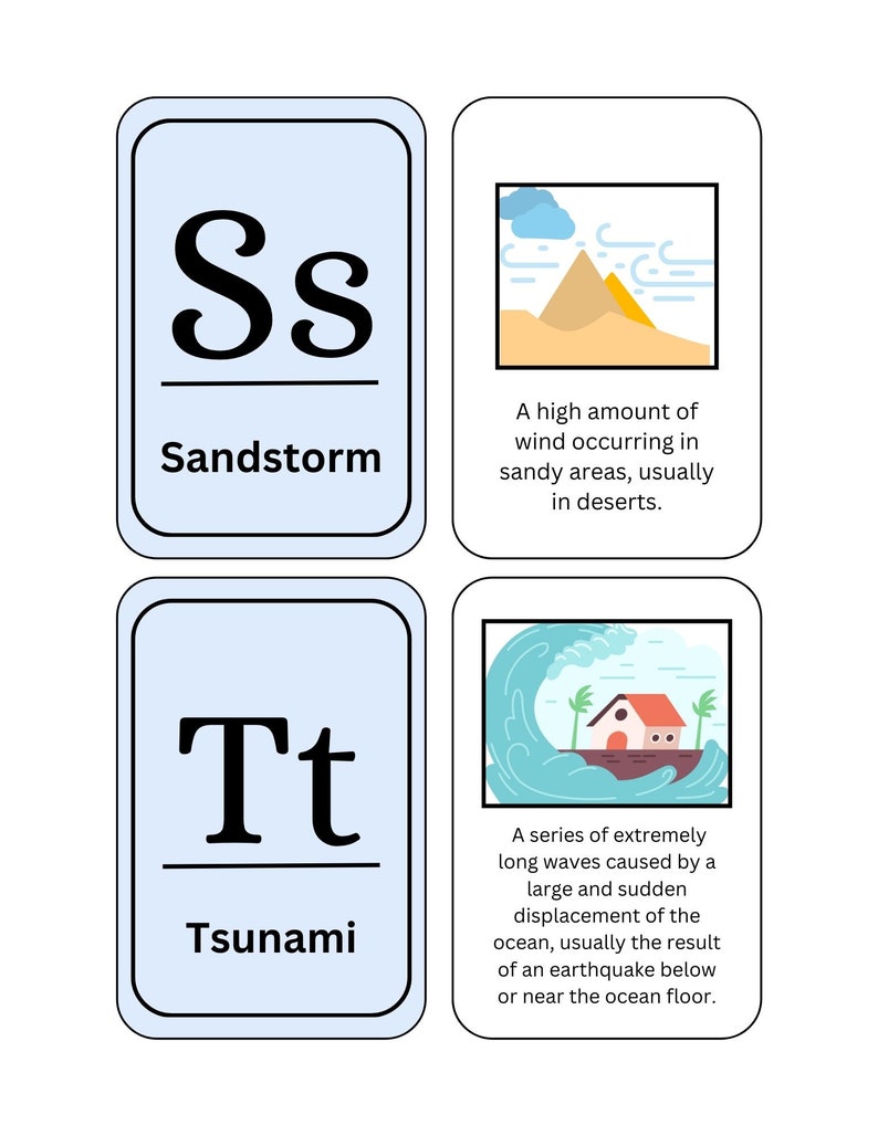 Downloadable Weather Flashcards - Etsy