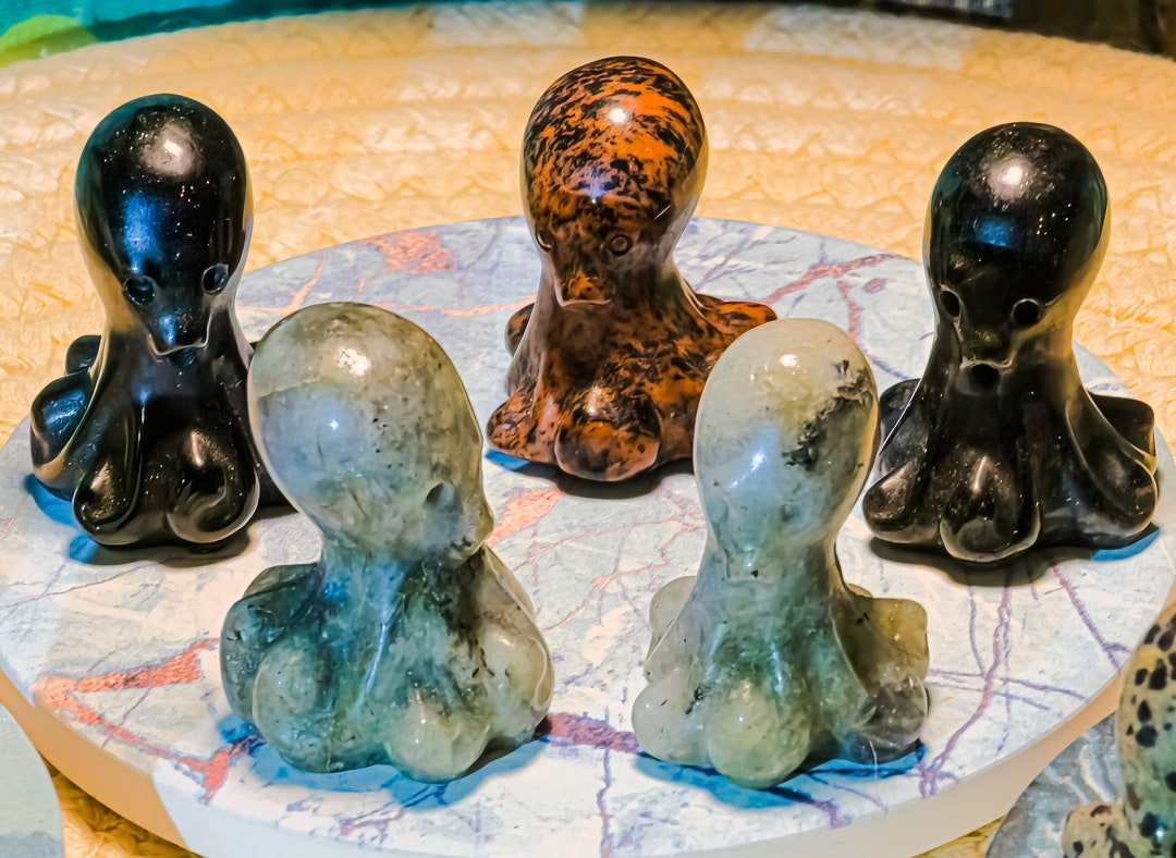 Cute Octopus Crystal Carvings - Etsy