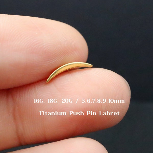 Titanium Labret Gold Flat Bar - Etsy