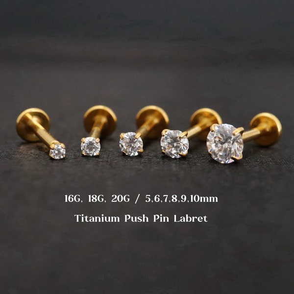 Diamond Push Back Earring - Etsy