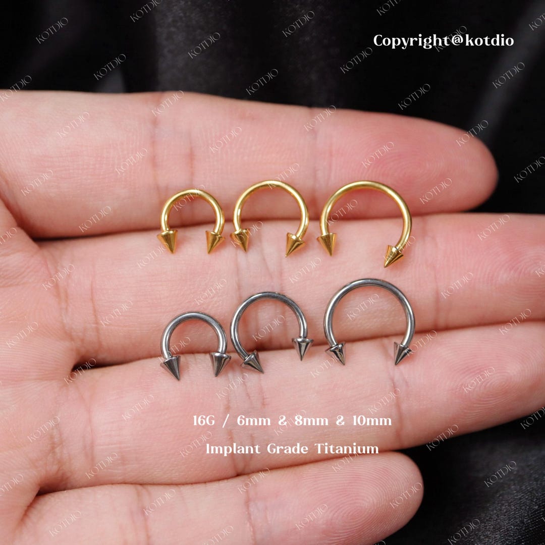 16G Internally Titanium Nose Septum Ring, Horseshop Nose Hoop, Nose ...