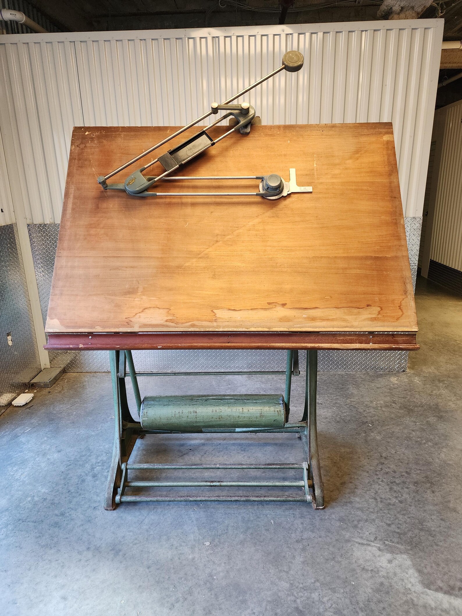 Franz Kuhlmann Vintage Industrial Drafting Table With Drafting Arm - Etsy