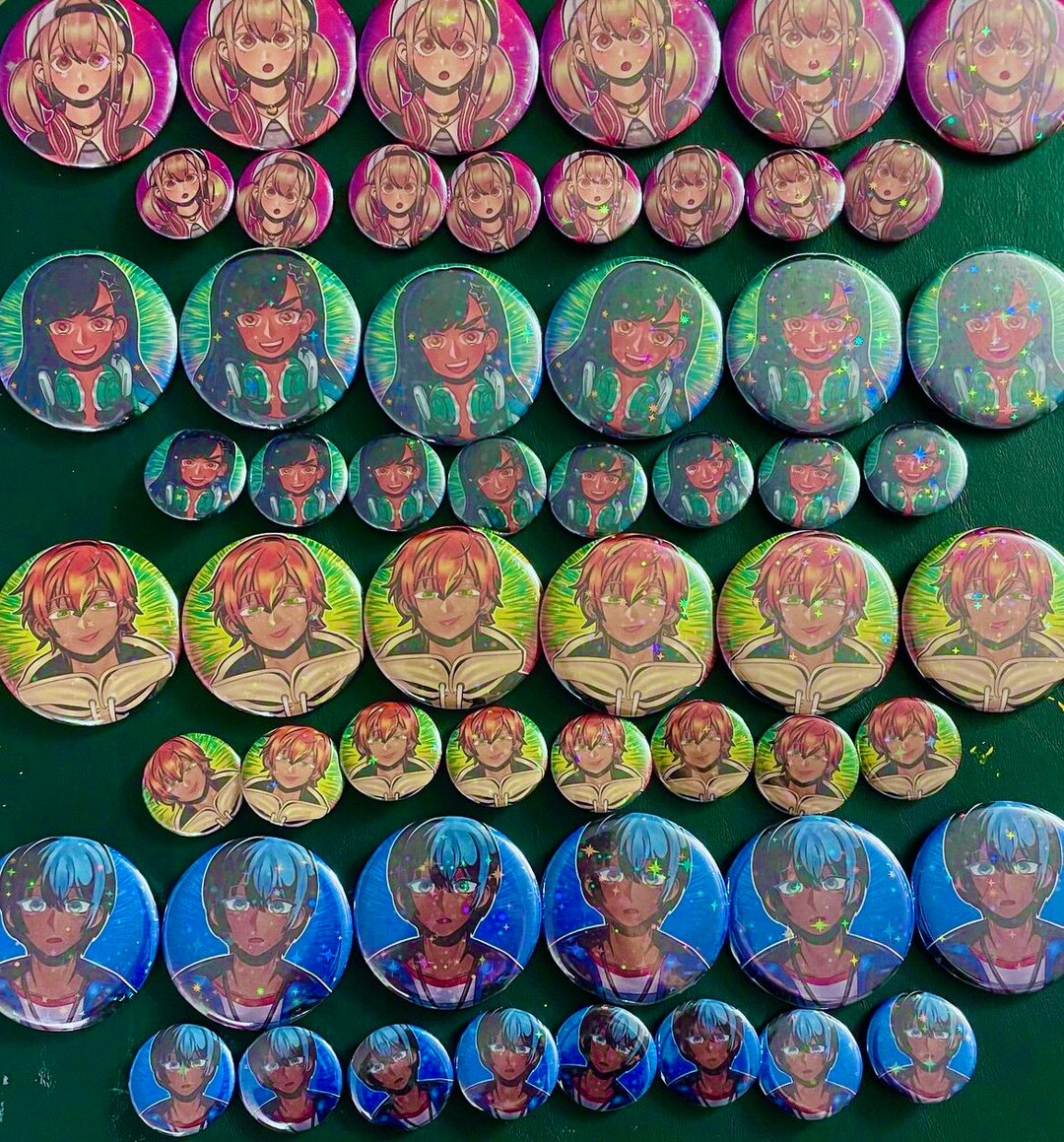 Vivid BAD SQUAD Glitter Buttons - Etsy