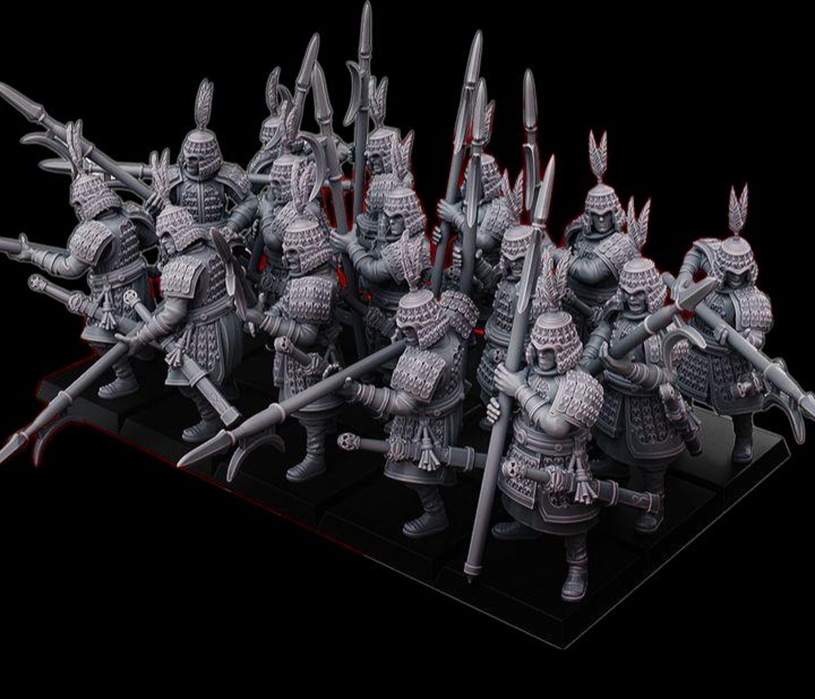 Grand Cathay Army Warriors With Halbreds/polearms - Etsy