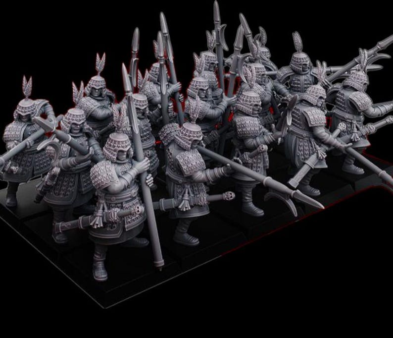 Grand Cathay Army Warriors With Halbreds/polearms - Etsy