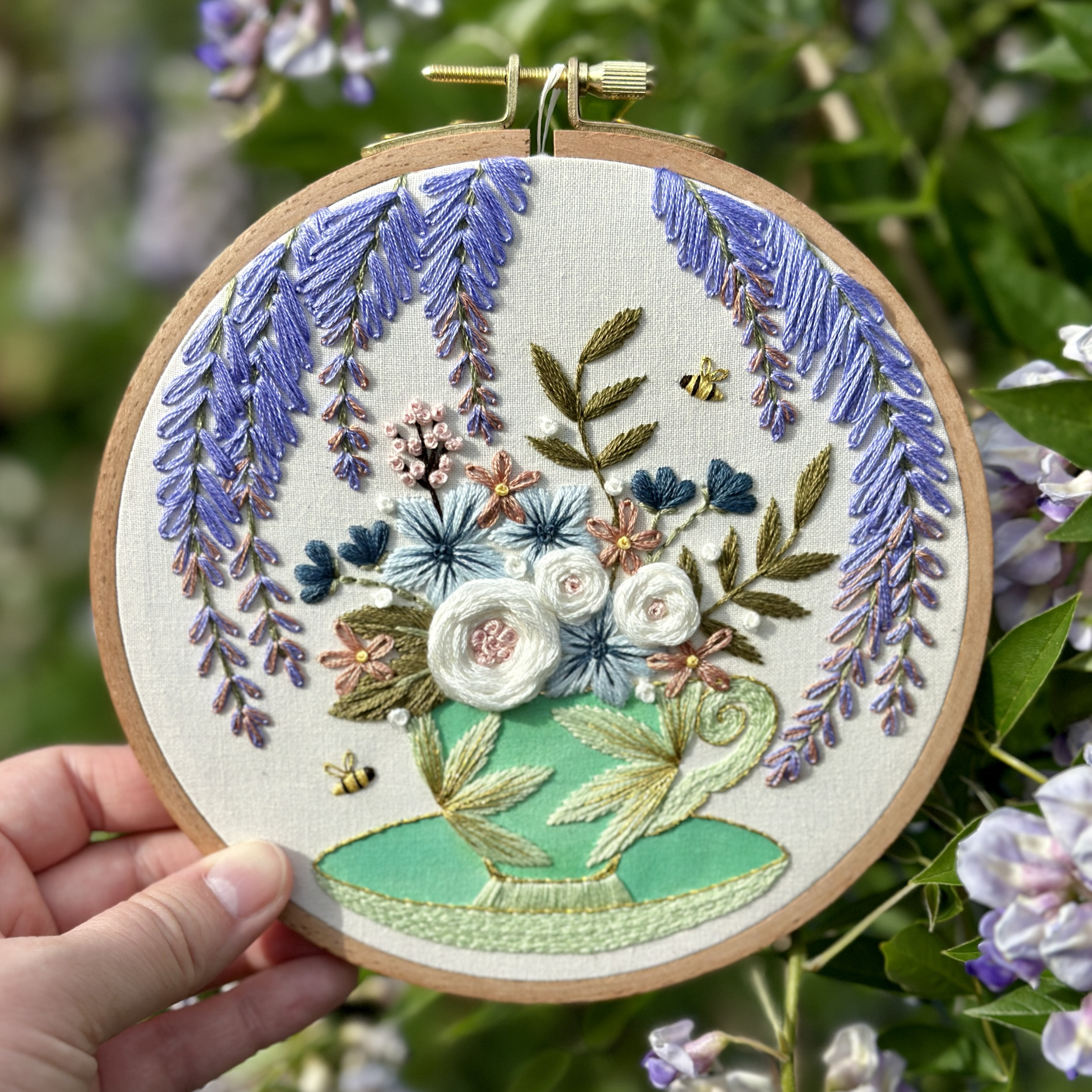 Bridgerton Embroidery Pattern Tea of the Ton Intermediate Embroidery ...