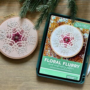 Winter Hand Embroidery Pattern | Floral Flurry | Intermediate ...