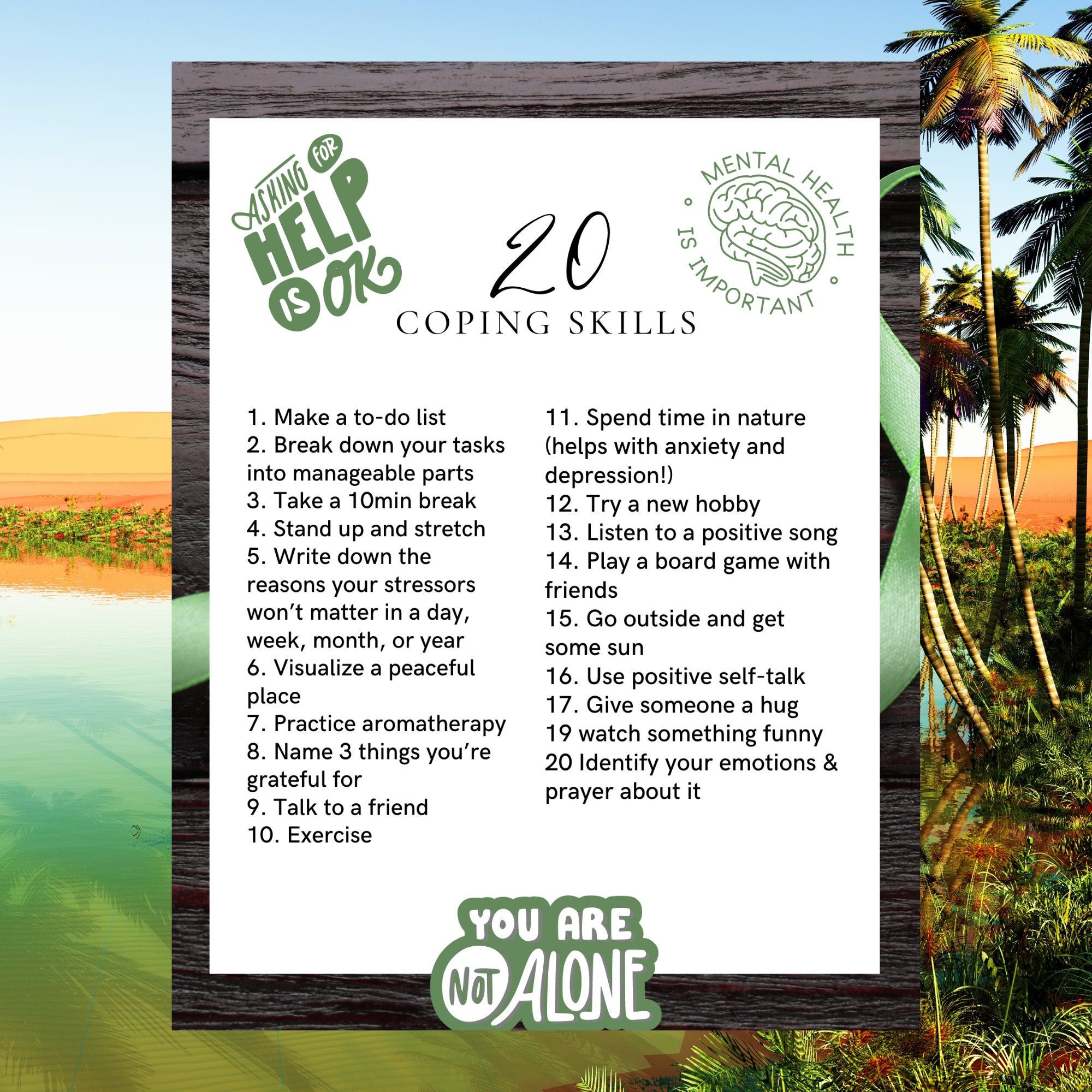 Coping Skills Worksheet -- Anxiety Coping Skills, Healthy Coping Skills ...