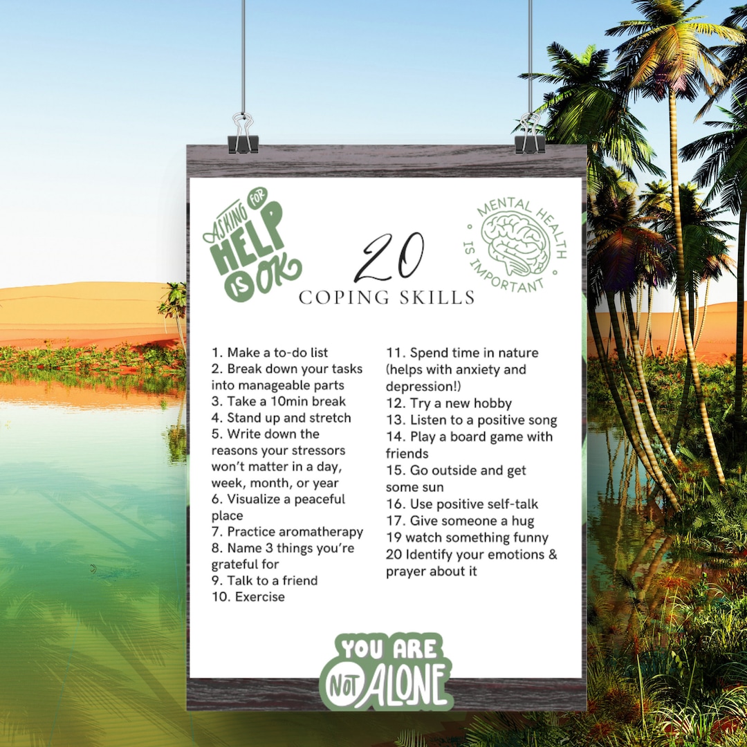 Coping Skills Worksheet -- Anxiety Coping Skills, Healthy Coping Skills ...