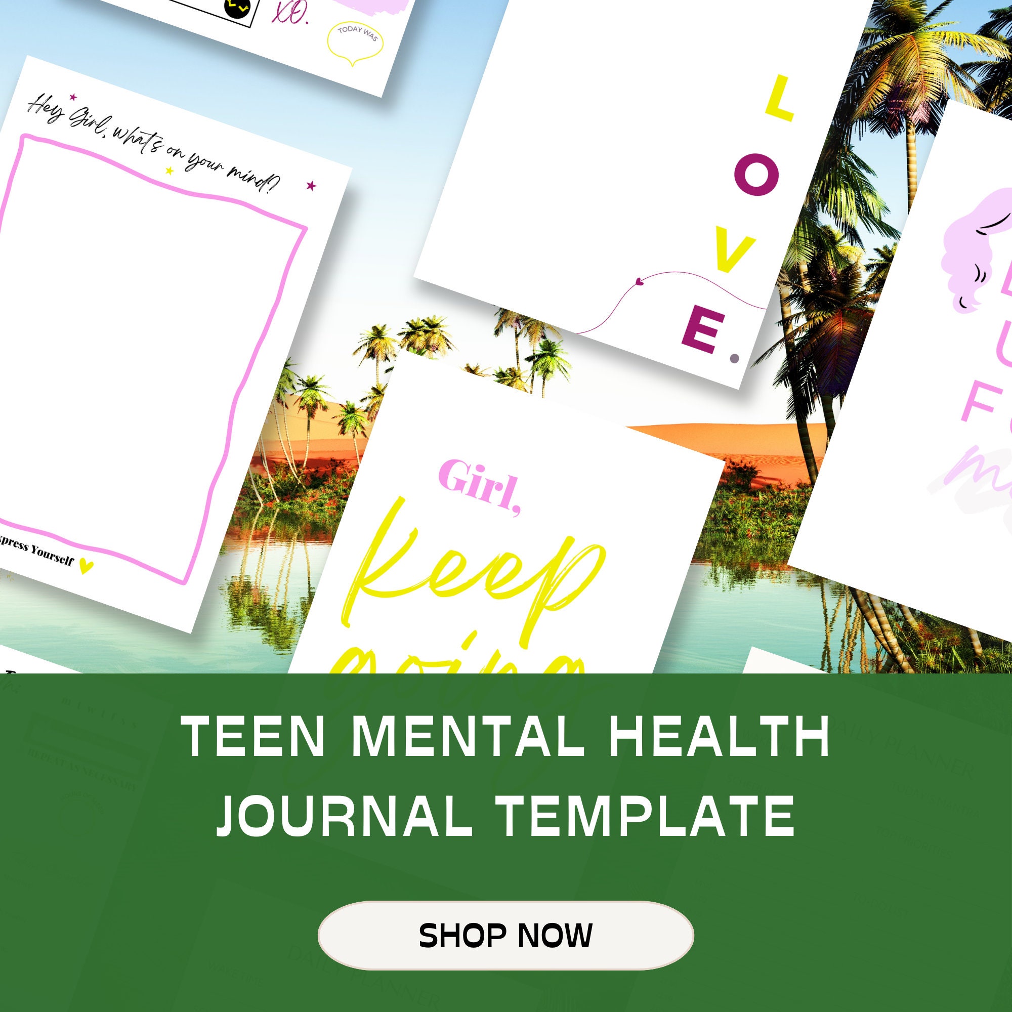 PLR Teen Mental Health Journal, Printable Teen Journal, Digital Journal ...