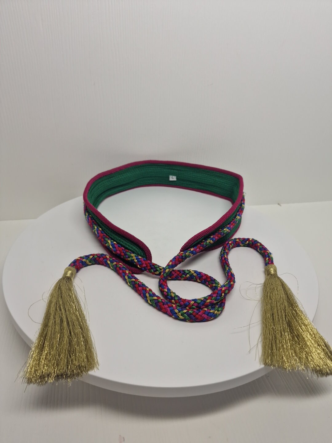 Vintage Fabric Multicolor Belt Size Large (L) Length 58 in D72 - Etsy