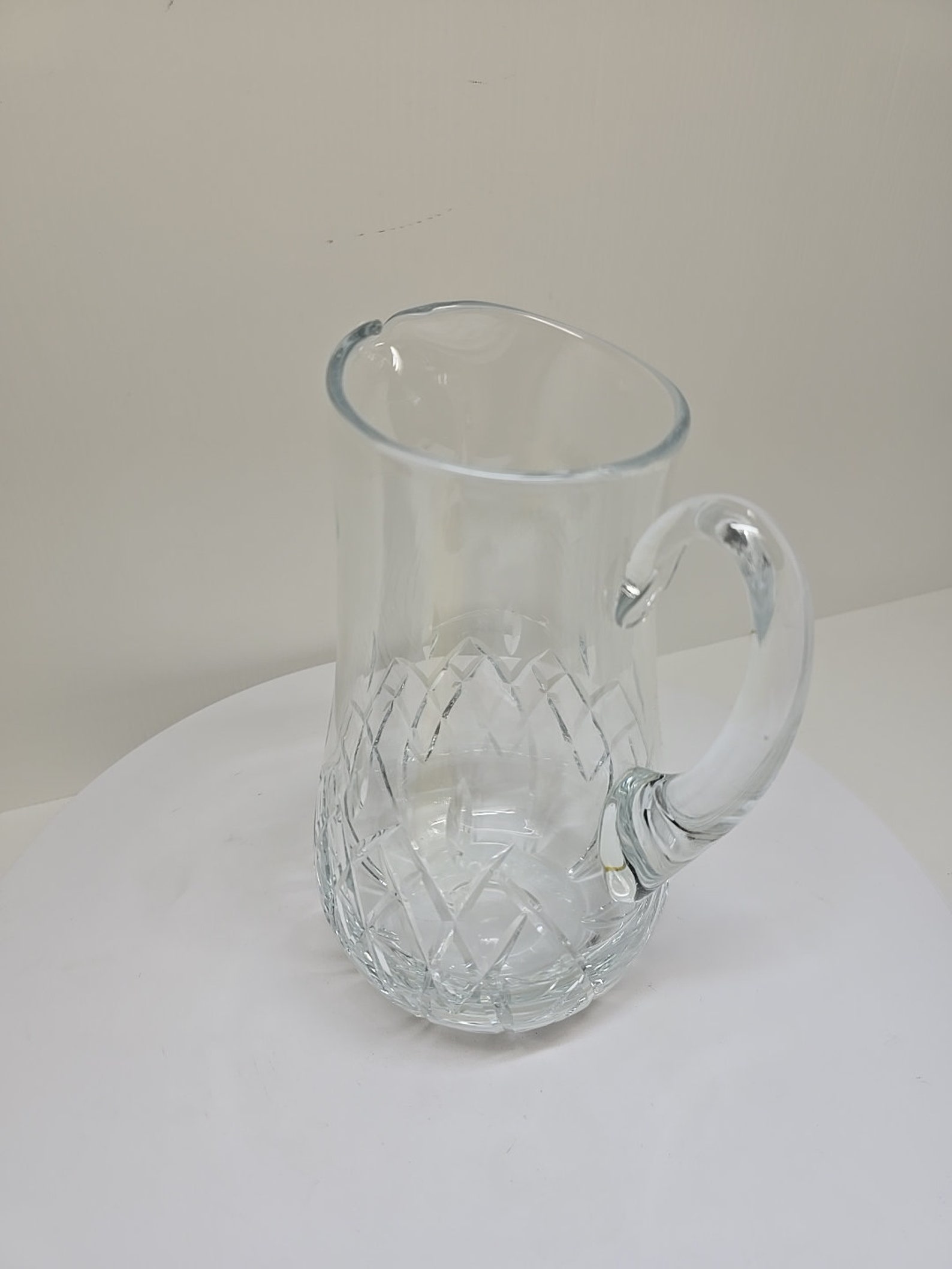 Vintage Block Etude Crystal Glass Pitcher 50 Oz D31 - Etsy