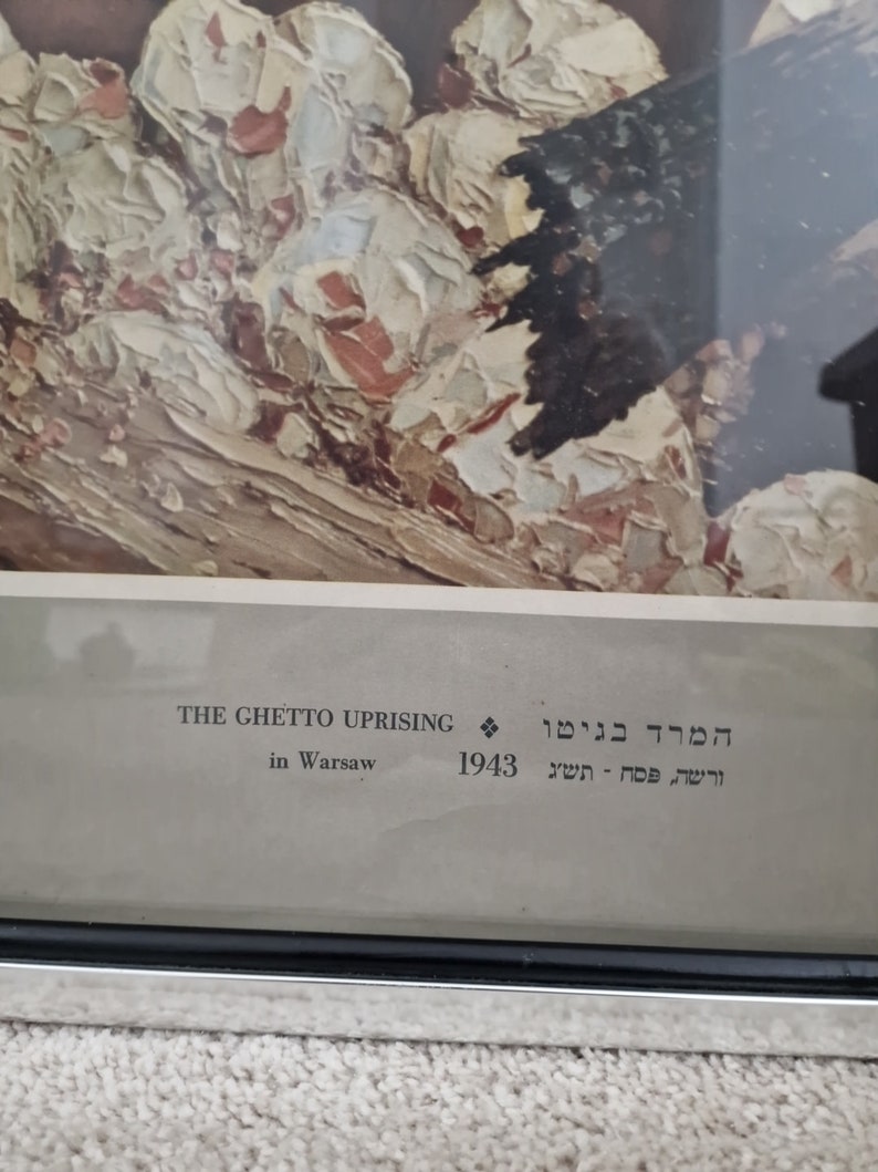 Print "the Ghetto Uprising in Warzaw 1943" Stefanoff Poster Framed Wall ...