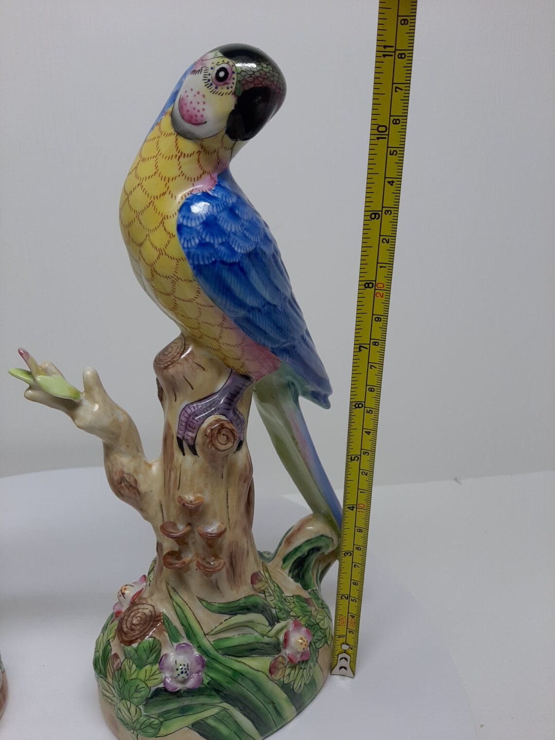 2 Vintage Bird Figurine Andrea by Sadek Pair Tropical Parrot Porcelain ...