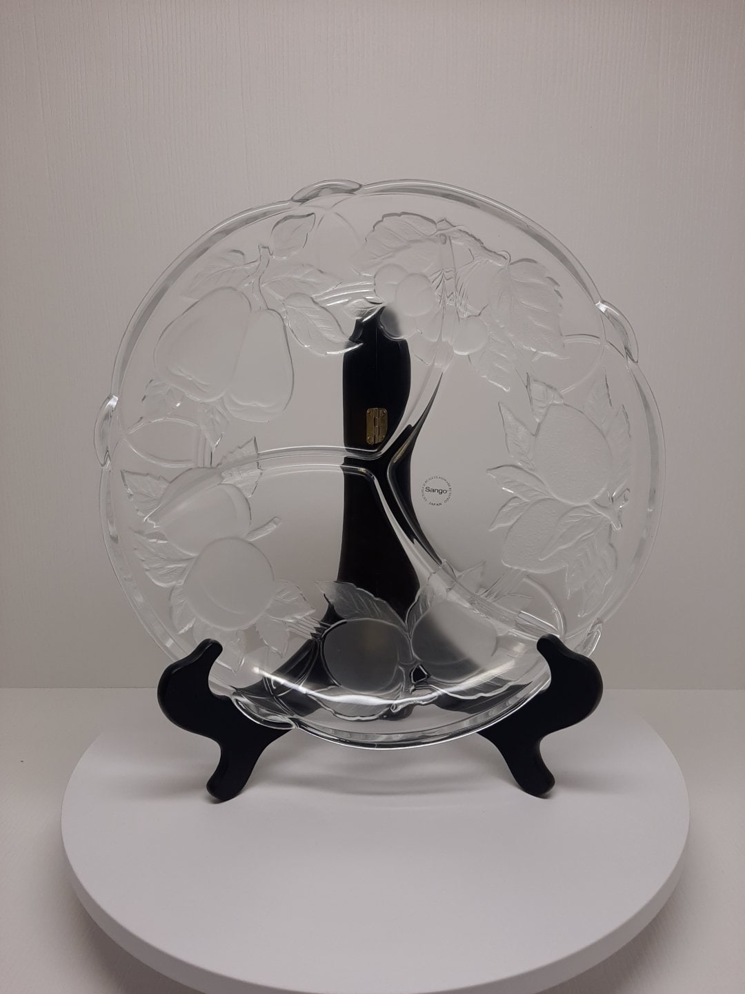 Victoria & Beale by Sango 14" Forbidden Fruit Frosted Glass Serveware ...