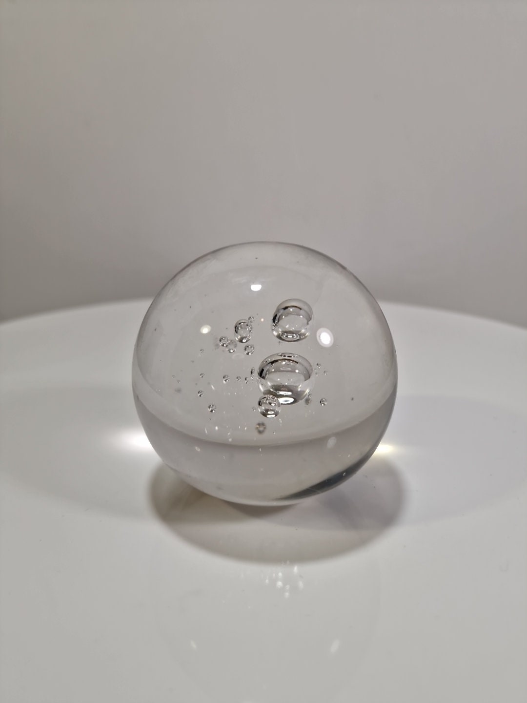 VTG Clear Art Glass Orb Paperweight With Bubbles 2.5 Magical, C5te - Etsy