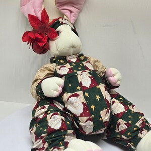 Adorable Cloth Rabbit Bunny Doll Figurine in Dress With Bell D64 - Etsy