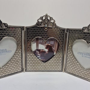 Things Remembered 3 Panel Silver Photo Frame Swarovski Crystals ...