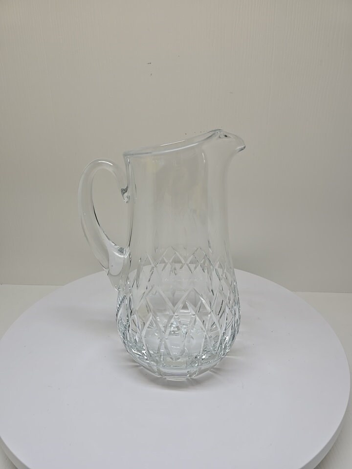 Vintage Block Etude Crystal Glass Pitcher 50 Oz D31 - Etsy