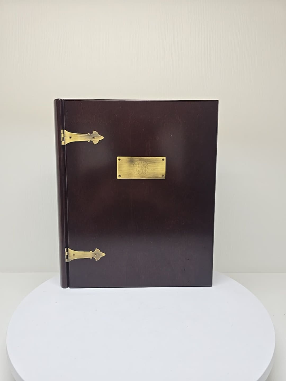 Vtg. 1991 the Bombay Company Wood Memory Keepsake Box W/brass Plate ...