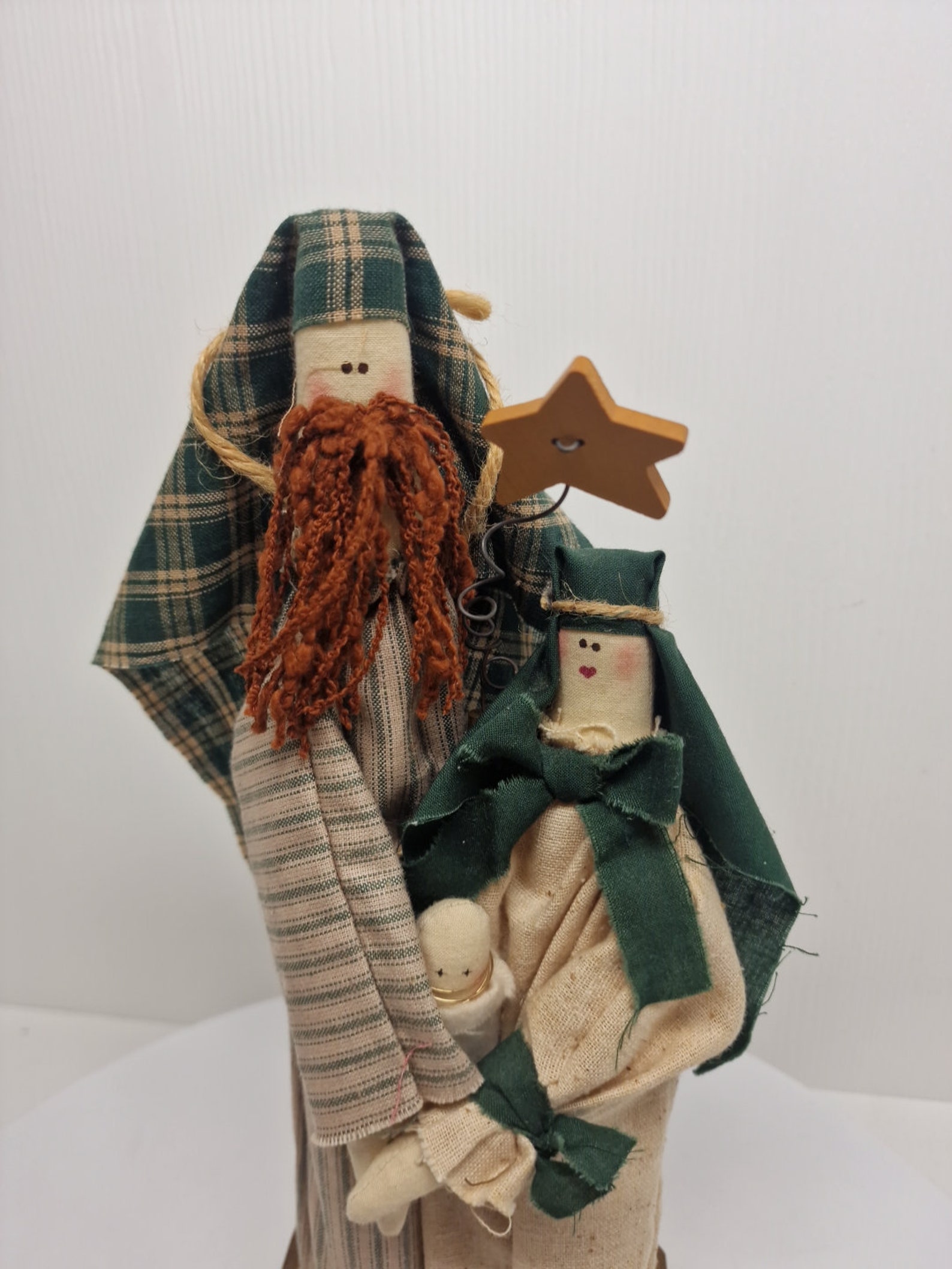 Vintage Handmade Nativity Figurine Signed by Carolyn Critten 12"t ...