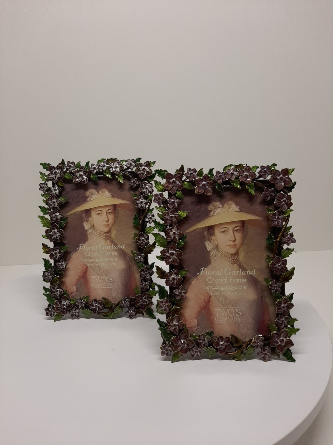 Two's Company Austrian Crystal Photo Frame Floral Garland 4 Two's Company Austrian Crystal Photo Frame Floral Garland 4