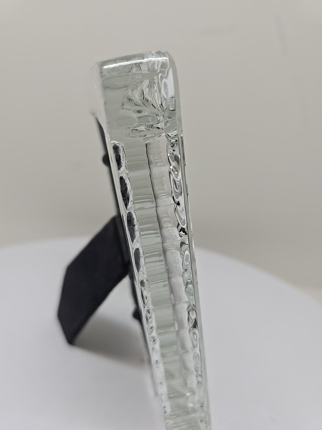 Beautiful Heavy Thick Glass Picture Frame With Leaf Grooves 3.5x 5 D80 ...