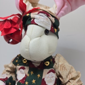 Adorable Cloth Rabbit Bunny Doll Figurine in Dress With Bell D64 - Etsy