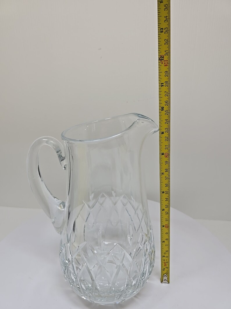 Vintage Block Etude Crystal Glass Pitcher 50 Oz D31 - Etsy