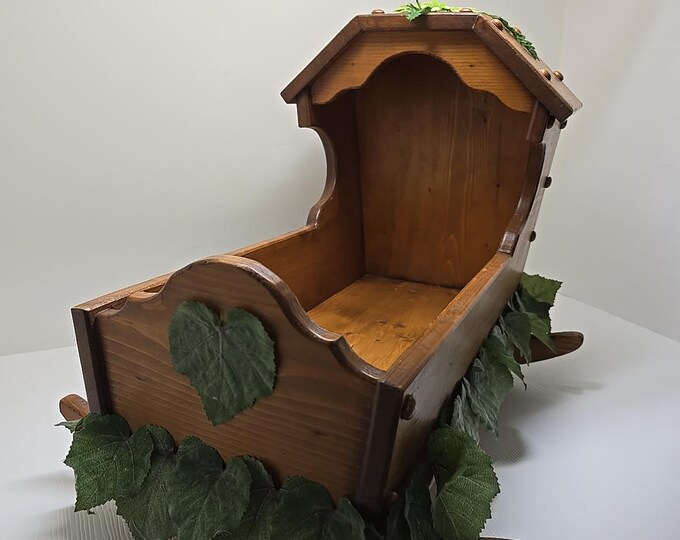 Baby Doll Rocking Bed Bassinet Crib W Canopy 22.5 " Long 19" High, With ...