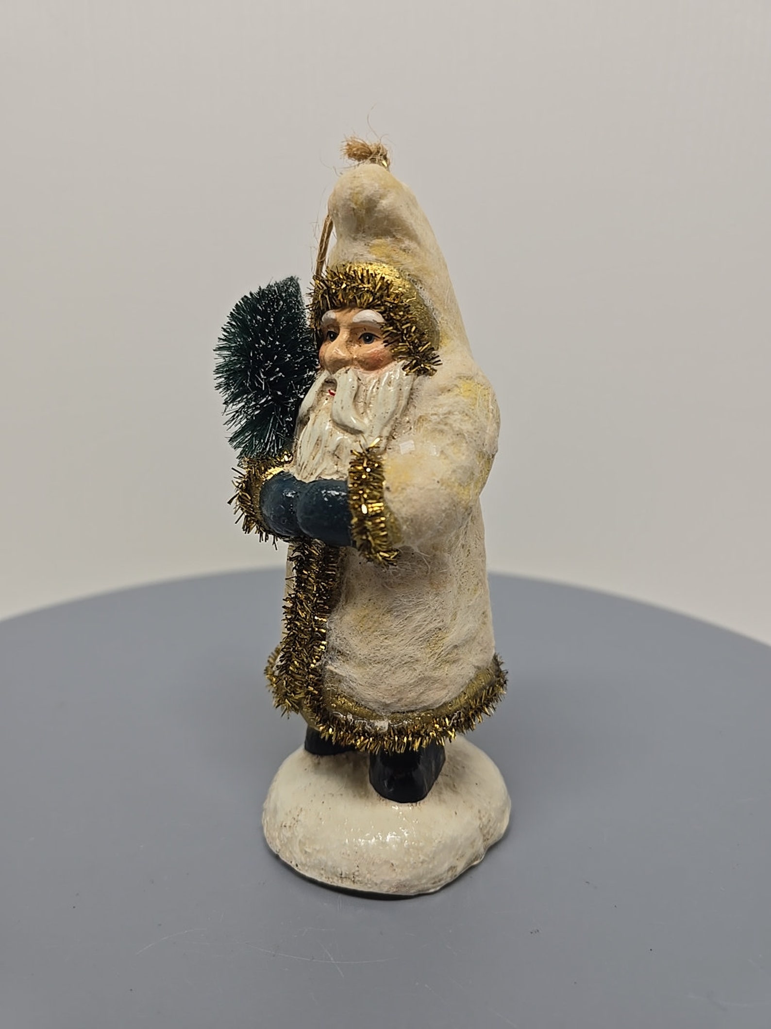 Vintage Old World Belsnickel Primitive Santa Figure W/ Christmas Trees ...