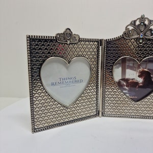 Things Remembered 3 Panel Silver Photo Frame Swarovski Crystals ...