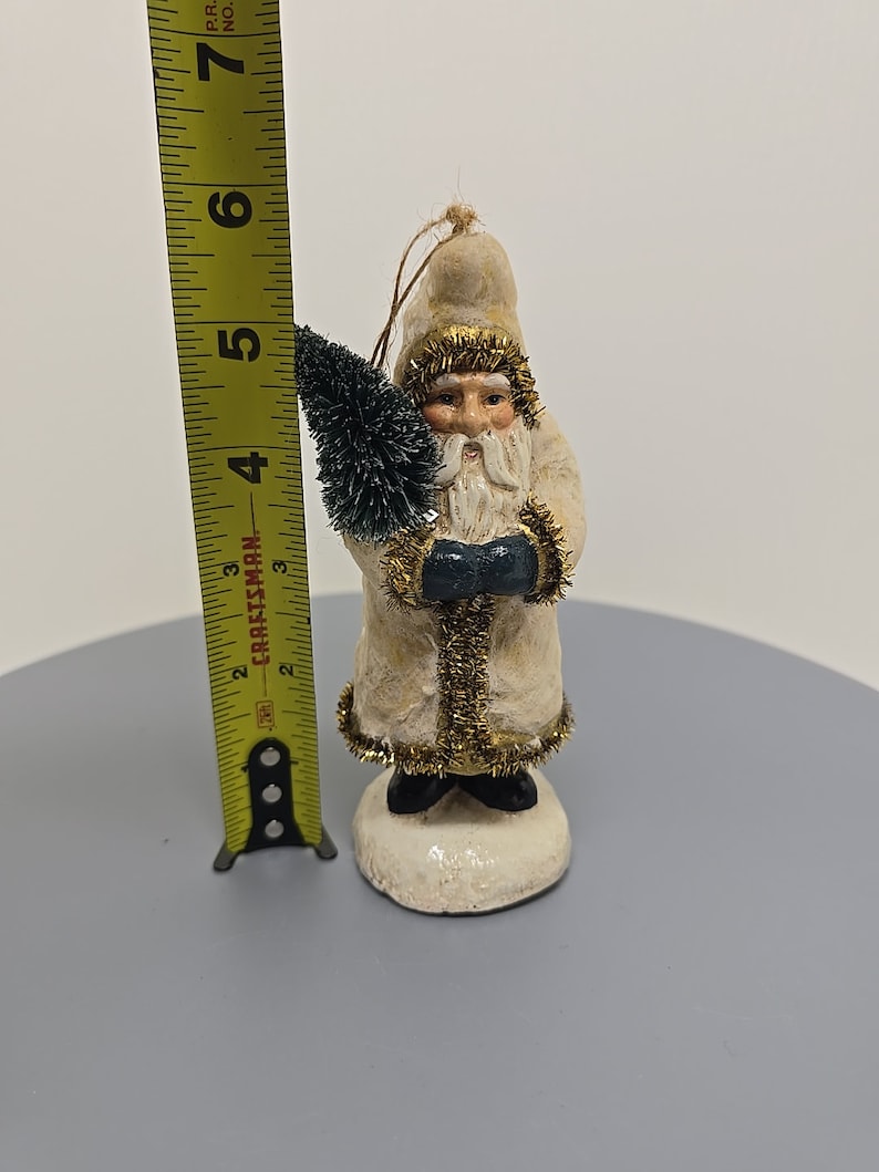 Vintage Old World Belsnickel Primitive Santa Figure W/ Christmas Trees ...