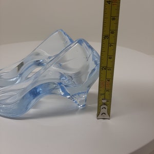 Oneida Crystal Art Glass Blue High Heel Shoes Figurine Trinket Dish D24 ...