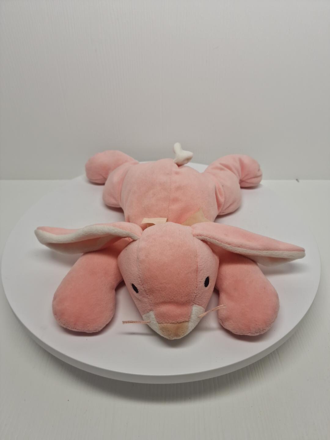 VTG Ty Pillow Pals Pink Bunny Rabbit Plush Stuffed Animal Carrots 14 ...