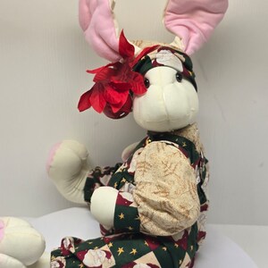 Adorable Cloth Rabbit Bunny Doll Figurine in Dress With Bell D64 - Etsy