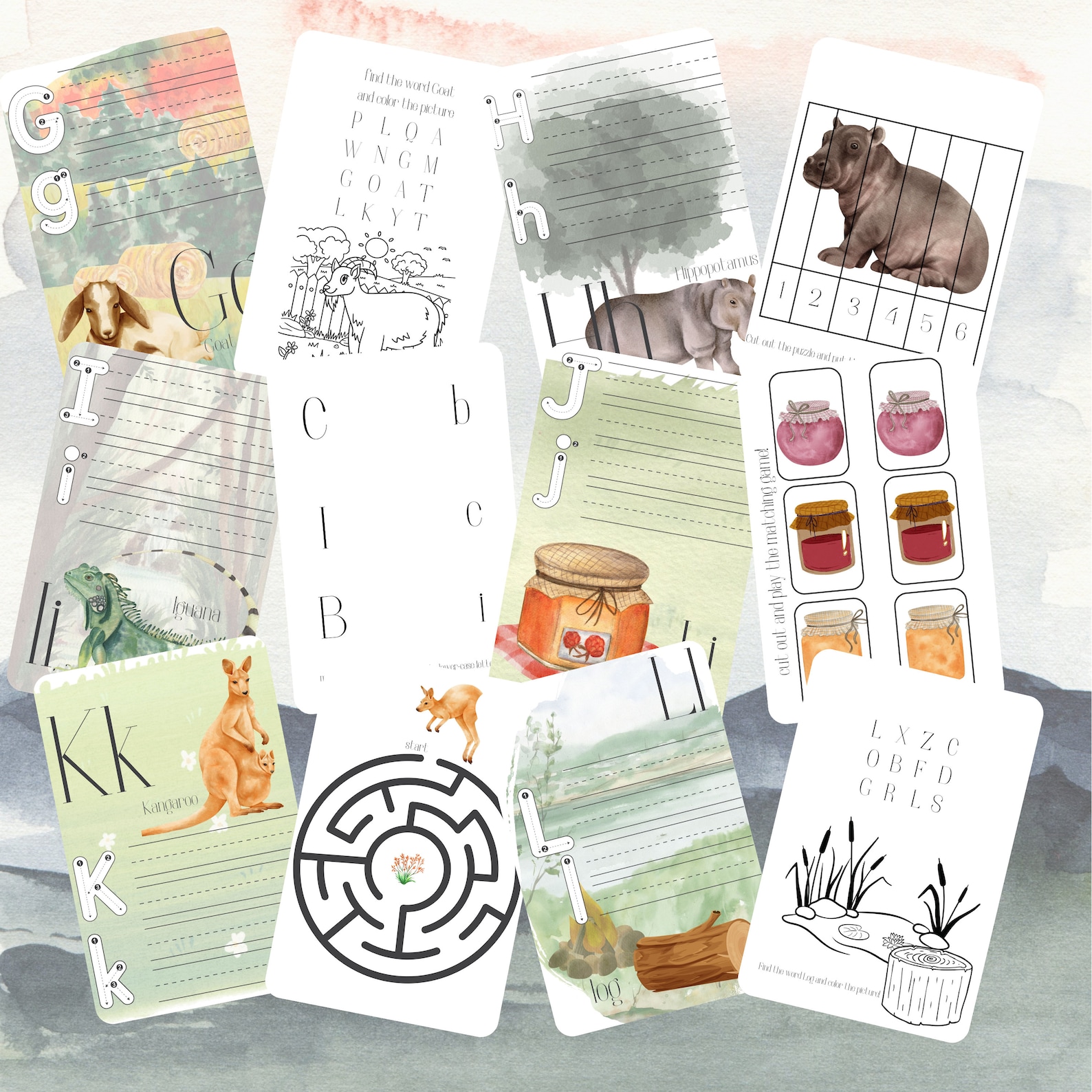 Pre K Alphabet Learning Worksheets, Alphabet Book, ABC Book - Etsy